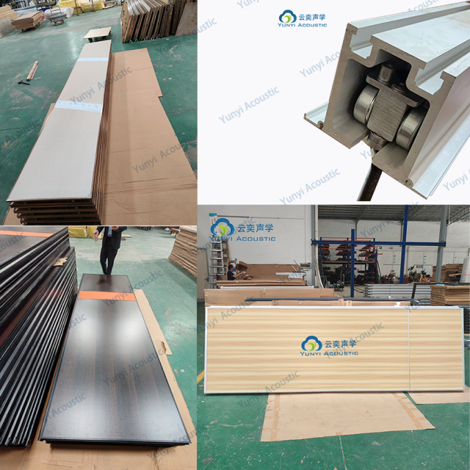 STC 44db Aluminum Profile Hanging Room Partition With Seal Strip