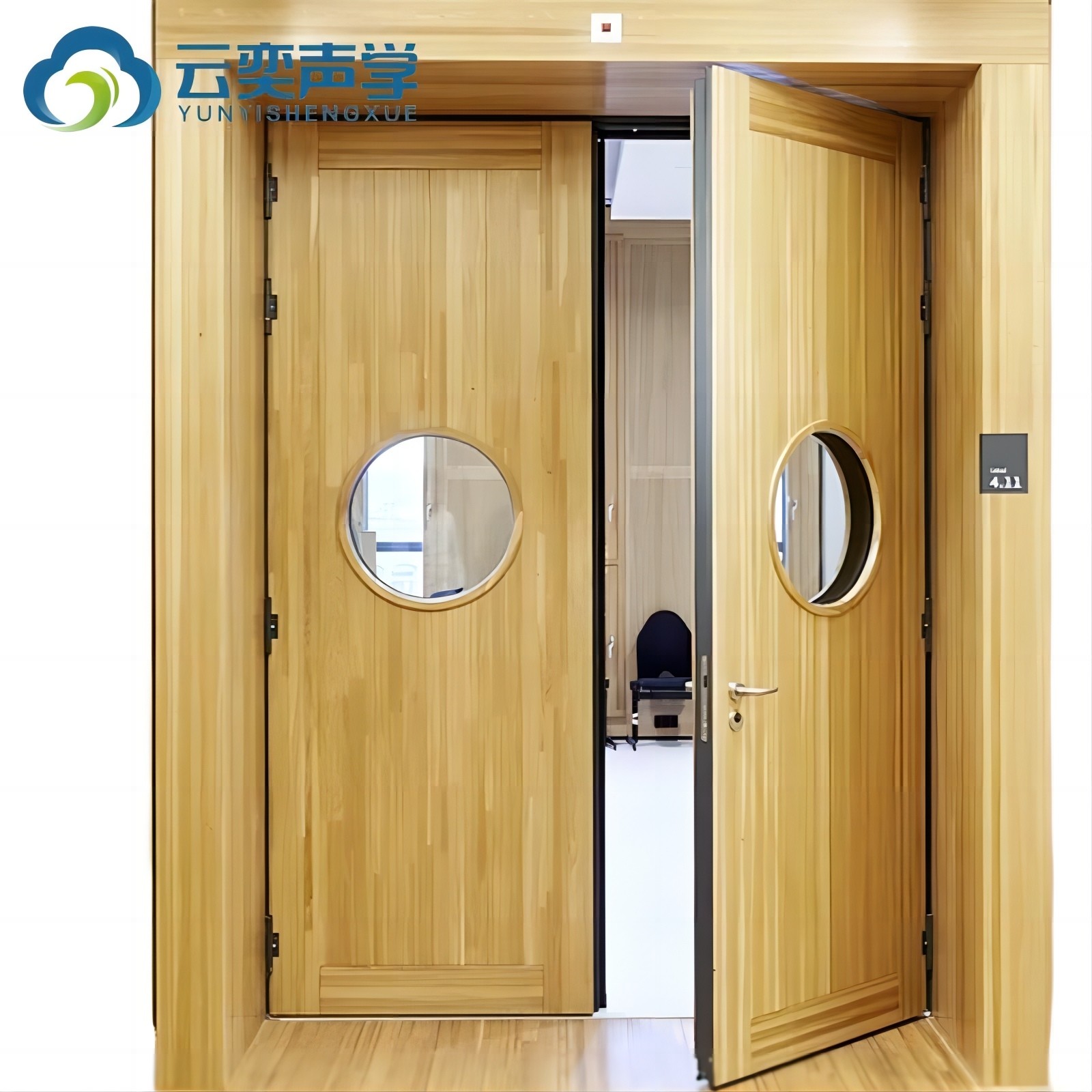 Factory Supply Fireproof Acoustic Steel Wood Composite Soundproof Doors ...