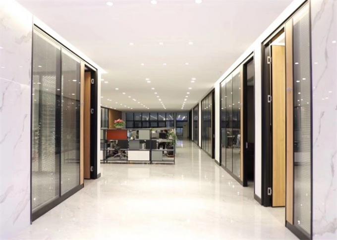 80mm Thickness Aluminum Frame Glass Wall